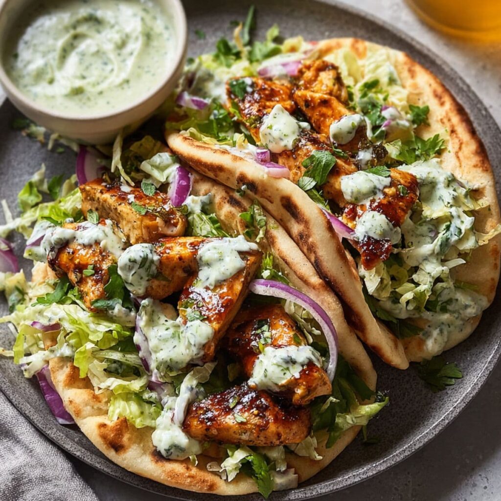 Sheet Pan Chicken Pitas with Herby Ranch