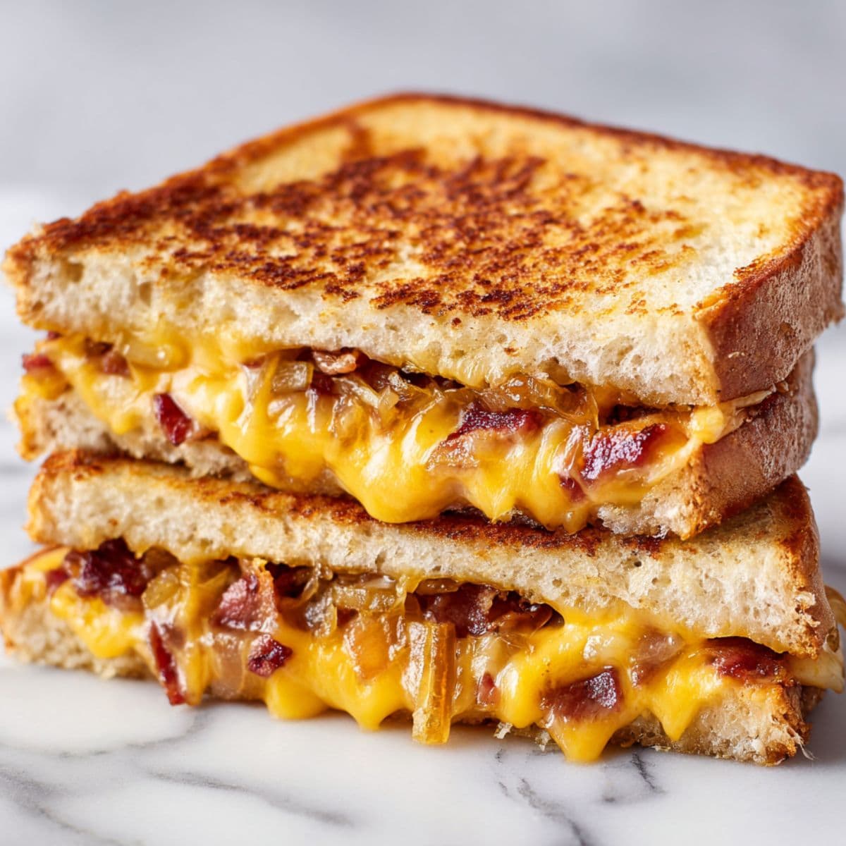 Bacon and Caramelized Onion Grilled Cheese Recipe