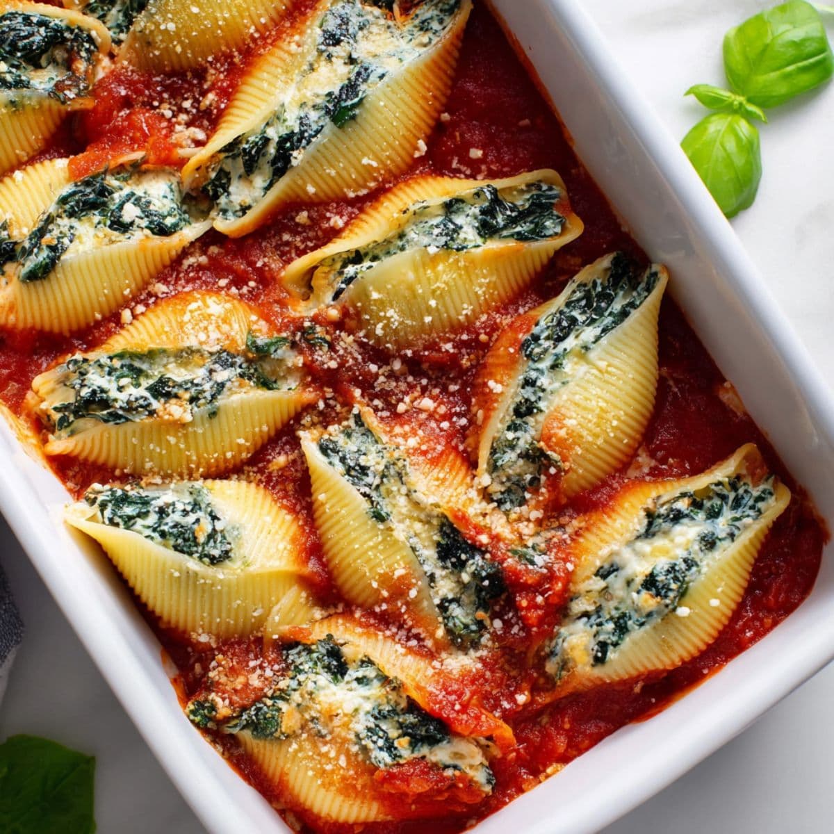 Spinach and Ricotta Stuffed Shells