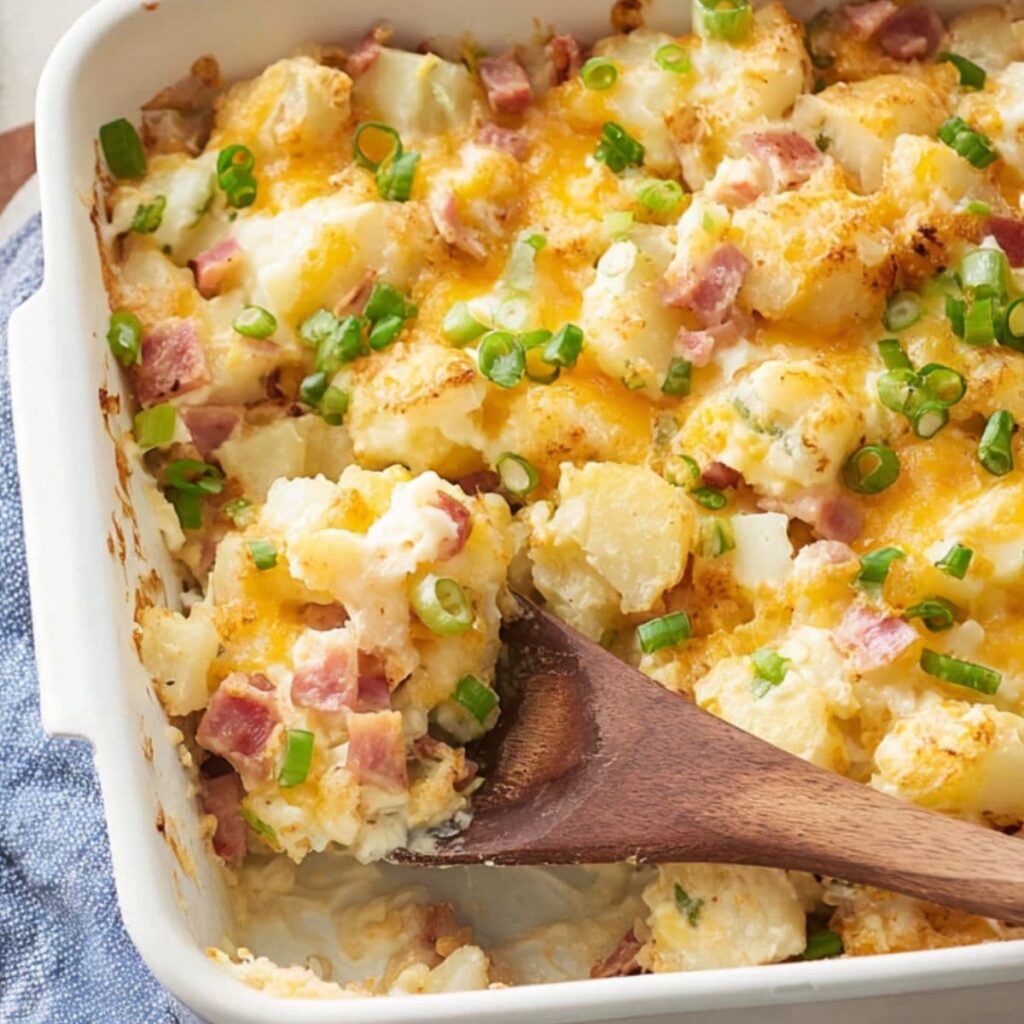Cheesy Ham and Potato Casserole